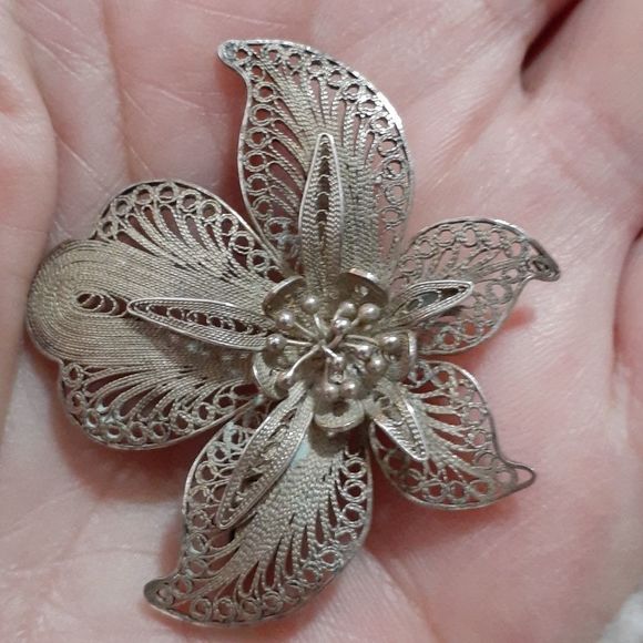 Unknown | Jewelry | Ss Filament Brooch | Poshmark